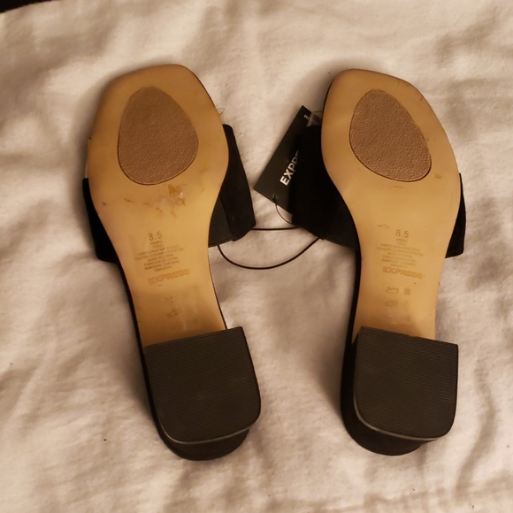 Express | Shoes | Express Sandals Black Suede 85 Nwt | Poshmark